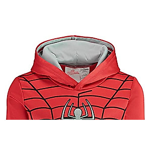Marvel Spiderman Toddler Boys Athletic Fleece Pullover Hoodie Pockets 4T
