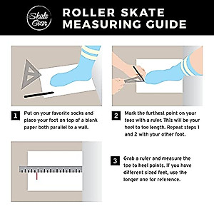 Skate Gear Retro Quad Roller Skates with Structured Boot (White, Women's 13 / Men's 12)