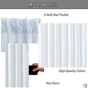Romolive White Backdrop Curtain 10ftx10ft Polyester Backdrop Fabric White Curtains for Party Events Birthday Bridal Shower Backdrop Curtain