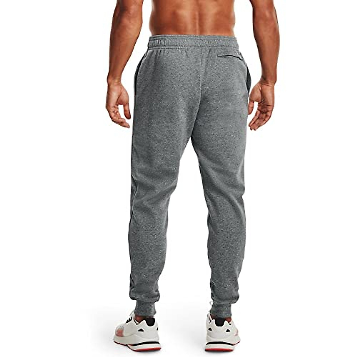 Under Armour mens Rival Fleece Joggers , Pitch Gray Light Heather (012)/Onyx White , Large