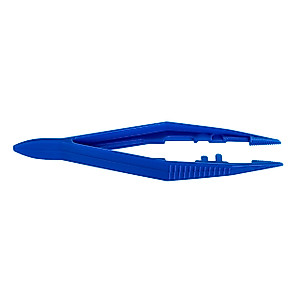 Bulk Priced Plastic Blue Forceps (Tapered Tweezers) from PrimeMed (125 Count)