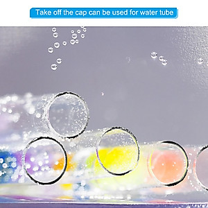 PATIKIL 5.9"L x 1.7"Dia Clear Storage Tubes, 2Pcs PC Plastic Transparent Hollow Round Rigid Tube with Cap for Beads Bath Salt Container Wedding Party Favors