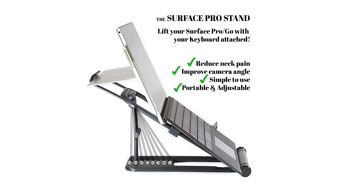 Adjustable Surface Pro Stand | Reduce Neck Pain & Look Better