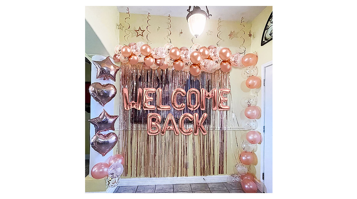16 PCS Welcome Back Banner Balloons Welcome Back Office Decoration ...