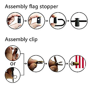 Garden Flag Stand-Holder-Pole 2 pack Metal Garden Flag Holder Stand for Outdoors Rustproof with Flag Stopper and Cilp