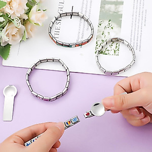 Blulu 2 Pcs 9mm Italian Charm Opening Tool Double Sided Italian Charm Tool for Adding and Removing 9mm Bracelets