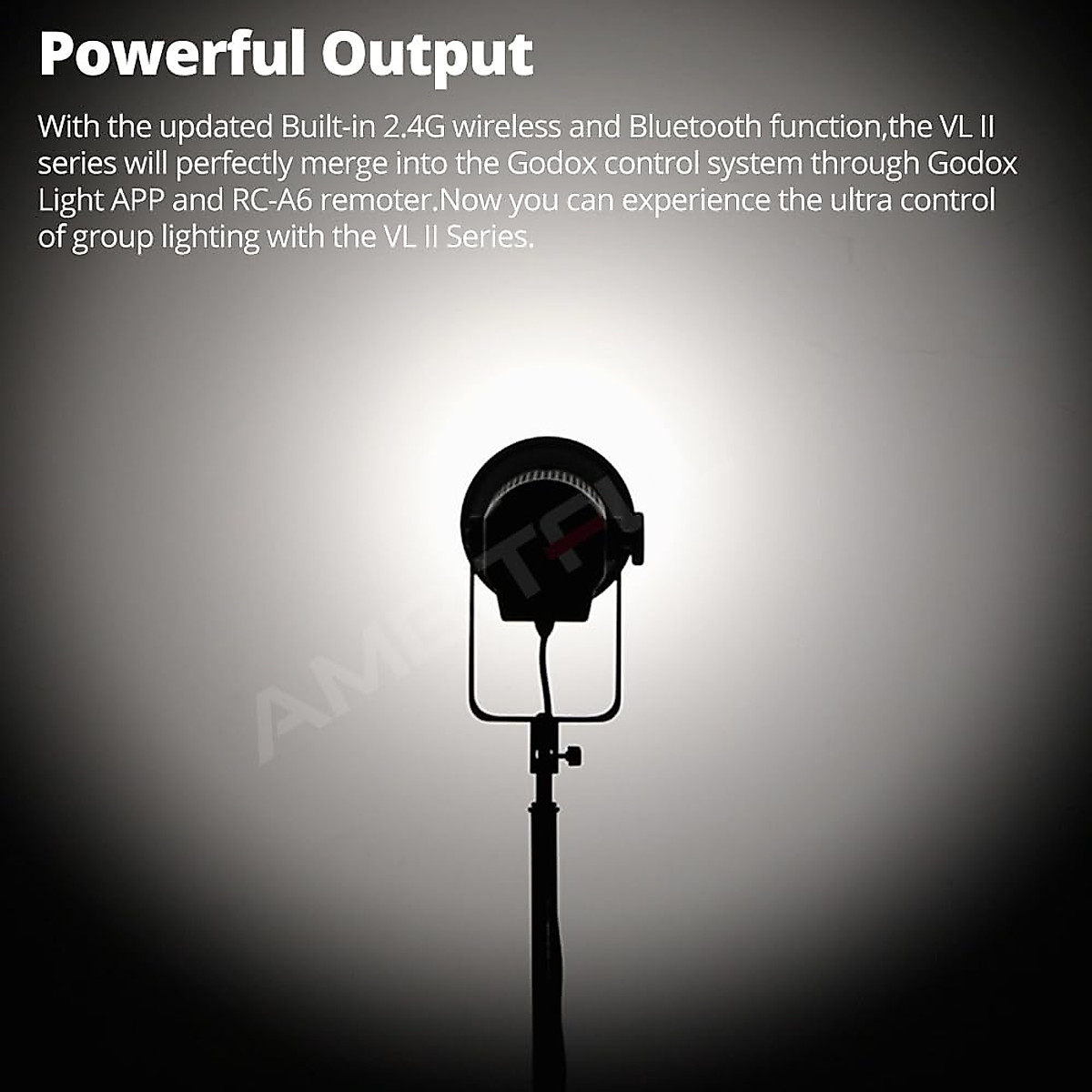 Godox VL150II 165W 5600±200K CRI96+,TLCI 96+ LED Studio Video Light with APP Control, Built-in FX Effects, Outdoor-Indoor Dual-use LED Continuous Light （VL150 Upgrade ）