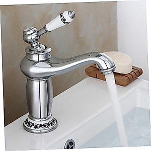 Homoyoyo Basin Faucet Bath Mixer Tap Kitchen Faucet Basin Mixer Tap Cloakroom Basin Gold Bathroom Taps Bathroom Taps Mixer Gold Tap Euro Faucet Water Tap Single Sink