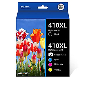 410XL Ink Cartridges Combo Pack Remanufactured for Epson 410XL 410 XL T410XL Ink Cartridges for Epson Printers XP-830 XP-640 XP-530 XP-630 XP-635 XP-7100 (Black, Cyan, Magenta, Yellow, Photo Black)