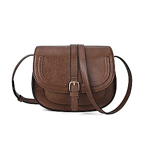 Crossbody Bags for Women Small Over the Shoulder Saddle Purses and Boho Cross body Handbags,Vegan Leather