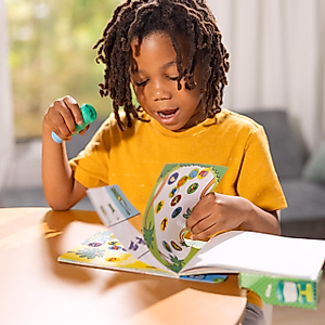 Melissa & Doug Sticker Wow!™ 24-Page Activity Pad and Sticker Stamper, 300 Stickers, Arts and Crafts Fidget Toy Collectible Character – Dinosaur Creative Play Travel Toy for Girls and Boys 3+,