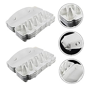 Cabilock 30 Pcs Pulp Egg Tray Egg Basket Egg Storage Case Portable Fridge Egg Cartons for Chicken Eggs Reusable Egg Storage Tray Garbage Portable Refrigerator Egg Trays Bulk Eggs