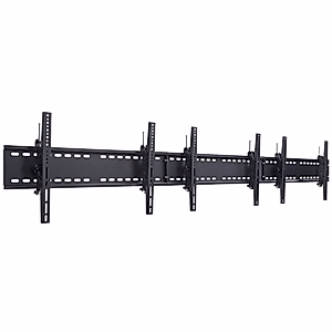 Displays2go, Tri-Mounted Plasma Screen Bracket, Steel Build – Black Finish (MNBD3060S3)