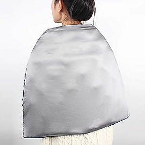 Sleepymoon Weighted Lap Blanket 20"x25" 5lbs Heavy Sensory Lap Pad for Kids Adults Includes Washable Cover Dual-Sided Soft Navy Minky+Cool Grey Bamboo with Glass Beads