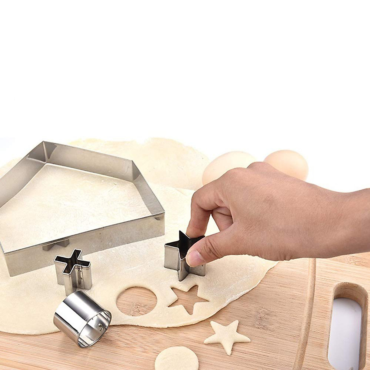 Gingerbread House Cookie Cutter Set, Gingerbread House Kit, Christmas Gingerbread Cookie Cutter for Kids Adults, Holiday Cookie Cutters Mold, 3D Stainless Steel Chocolate Pastry Baking Kit DIY Tool