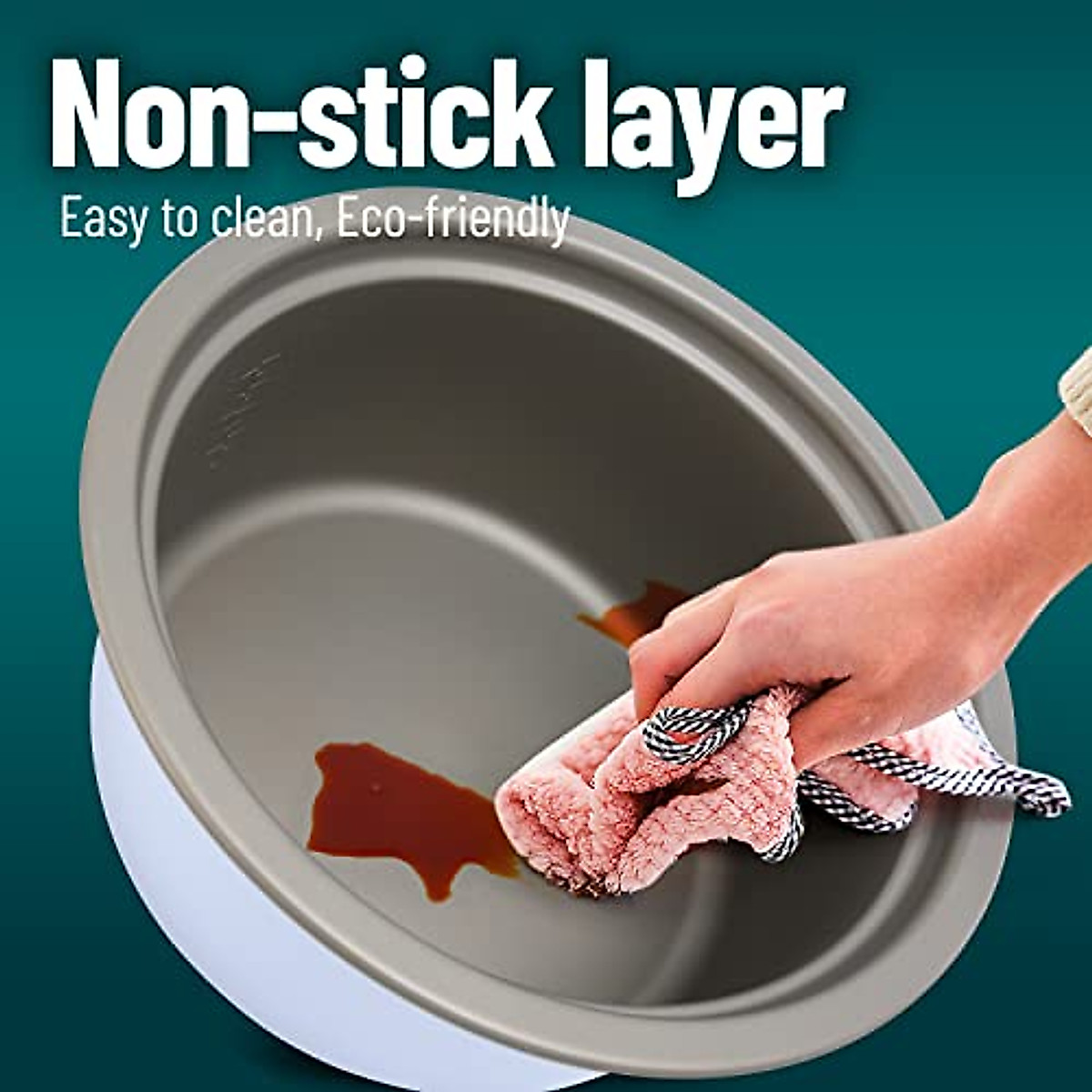 Wantjoin Rice cooker Stainless Rice Cooker & Warmer Commercial Rice cooker for party and family(10L capacity for 4.2L rice,42CUPS)