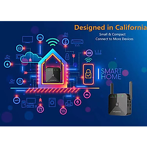 WiFi Extender Signal Booster - Covers Up to 9600 Sq.ft and 45 Devices, 2023 Newest Wireless Signal Amplifier with Ethernet Port & Access Point, Easy Setup, Alexa Compatible