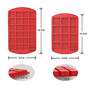 SILIVO 2x Silicone Cake Pans + 2x Silicone Brownie Pans