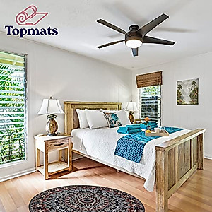 TopMats Round Area Rug - Modern Premium Indoor and Outdoor Durable Round Rug for Kitchen, Bedroom, Bathroom, Living Room, or Fireplace. Non-Skid, Washable, and Easy to Clean - 24in (Stainglass)