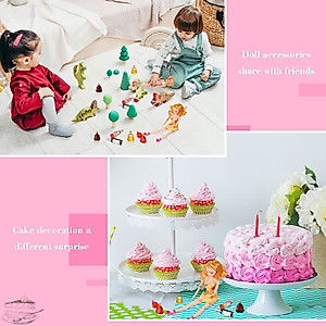 Toilet Cake Topper 2 Pieces and Mini Wine Bottles Cake Cupcake Toppers 11 Pieces, Cake Accessories Miniature Toilet Toy Dollhouse Decorations for Pretend Play Birthday Party Favors
