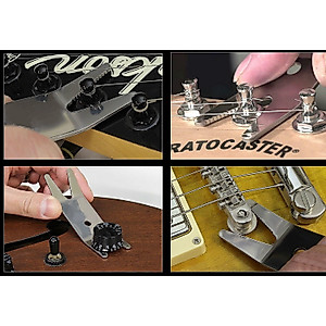 Guitar Bass Spinner Wrench Stainless Steel Spinner Wrench Microfiber Suede Backing for Switch Knob Tuner Guitar Parts & Accessories
