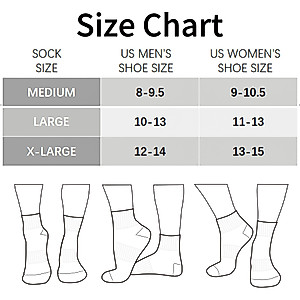 BIOAUM Men's Atheltic Socks Size 10-13 - 6 Pairs Cotton Quarter Socks for Running