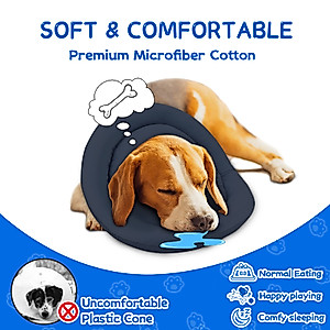 GoGoPaw Soft Dog Cones for Small Medium Dogs and Cats, Adjustable Dog Donut Collar Water Proof Dog Cone Alternative After Surgery, Pet Recovery Collar for Large Dogs to Stop Licking(Grey,3XL-5)