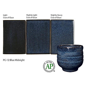 AMACO Potters Choice Glaze, Blue Midnight PC-12, 1 Pint