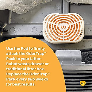 OdorTrap by Whisker, Eliminates Litter Box Odors, Includes OdorTrap Pod and Bead Pack with Fresh Wave Technology, Compatible with Litter-Robot and Traditional Litter Boxes