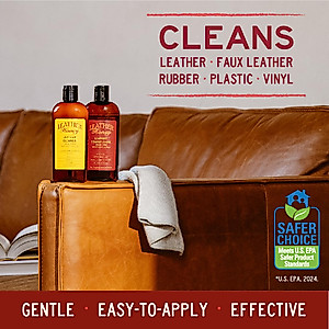 Leather Honey Leather Cleaner The Best Leather Cleaner for Vinyl and Leather Apparel, Furniture, Auto Interior, Shoes and Accessories. Does Not Require Dilution. Ready to Use, 8 Ounce Bottle!