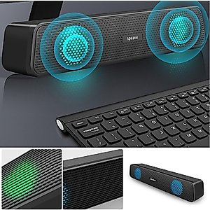 Dyegold Upgraded 13Inch Soundbar for TV Better Listening, Wired Speaker Sound Bar Surround Sound Built-in Subwoofer,Portable TV Speakers Sound Bar for Home Office, Ideal Gifts for Friend