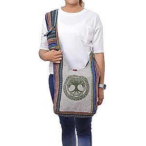 THE COLLECTION ROYAL Graphic Crossbody Bag for Women, Boho Purse, Boho Bag, Hippie Bag, Hippie Purse, Cloth Purse for Women