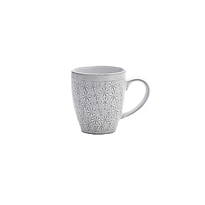 Pfaltzgraff Blossom White 16-Piece Porcelain Dinnerware Set, Service for 4, Distressed