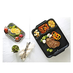 Kitchen Flower Multi Kan Kan Non-Stick Divider Grill Pan