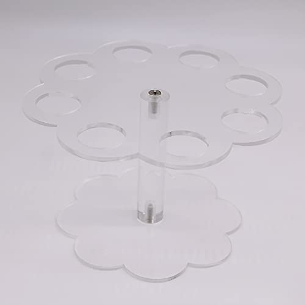 HMROVOOM 8 Holes Ice Cream Cone Holder,Acrylic Ice Cream Stand,Cone Holder Rack for Party Wedding Birthday(8 Holes Flower Shape)