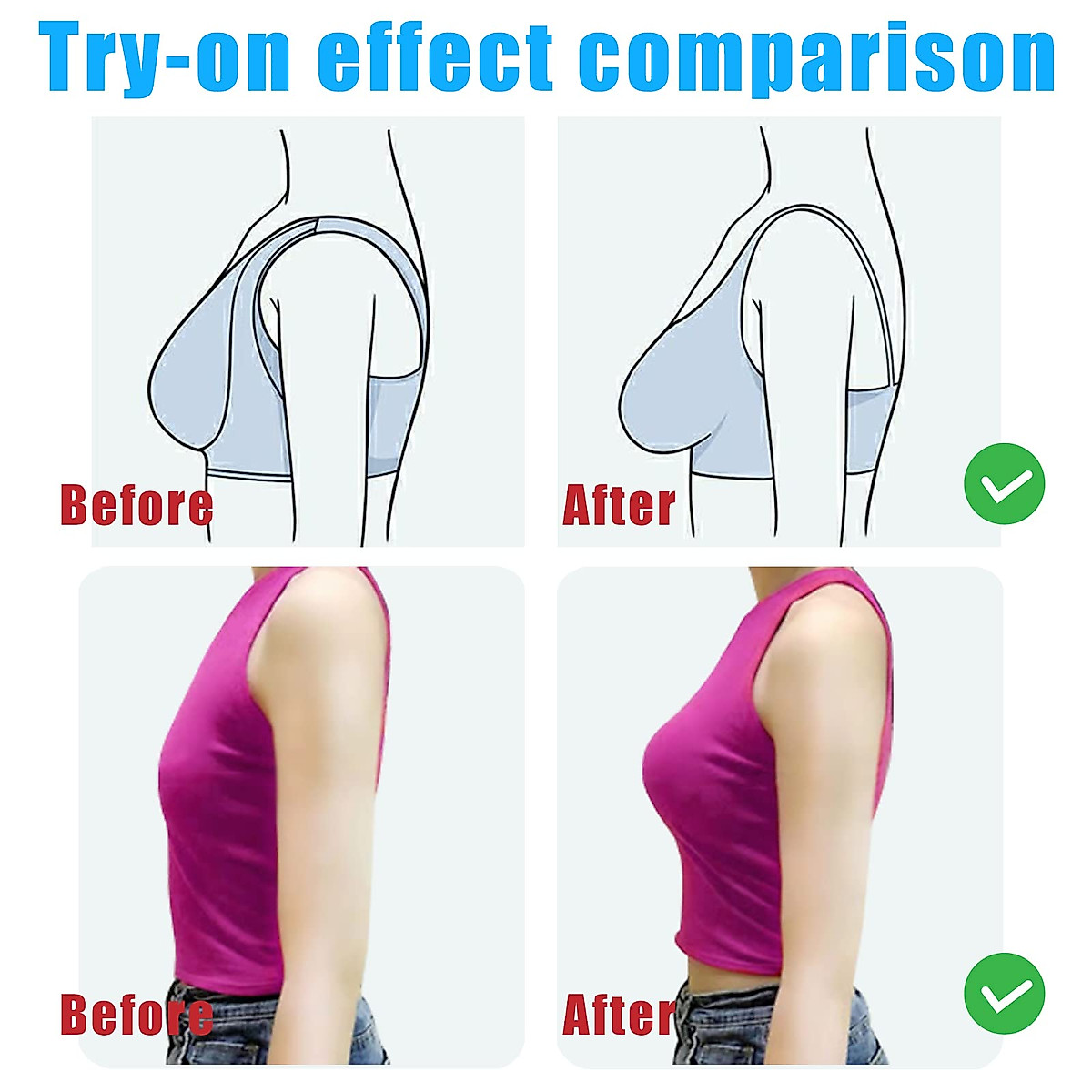 Runilut Women's Push Up Bra,Full-Coverage Underwire Bra,Hide Back Fat Deep Cup Bra,Smoothing T-Shirt Bra,Sculpting Uplift Bra Black 38DDD