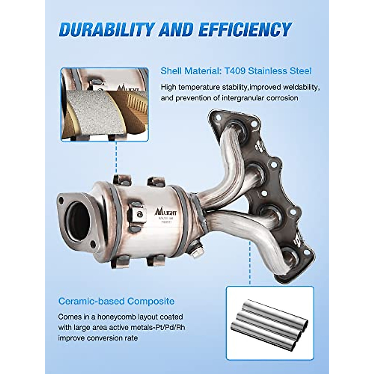 Nilight Catalytic Converter for Hyundai Accent 2012-2017/Hyundai Veloster 2012-2017/Kia Rio 2012-2014/Kia Soul 2012 2013 2014 2015 2016 (EPA Standard)