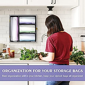 Ziplock Bag Storage Organizer for Kitchen Drawer