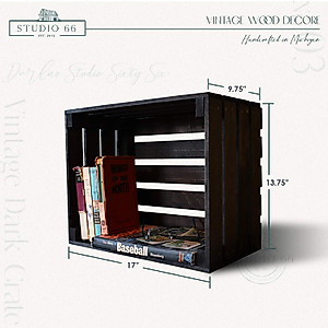 Vintage Stained Rustic Wood Crate