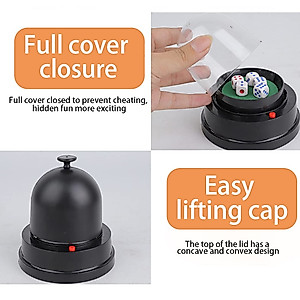 Gikfun Automatic Lucky Dice Roller Cup Set with 5 Dices for Christmas Party Games EK1883