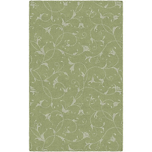 Brumlow Mills Caitlin Simple Home Indoor Floral Print Pattern Area Rug Perfect for Any Living Room Decor, Bedroom Carpet, Dining Room, Kitchen or Entryway Rug, 2'6" x 3'10", Green