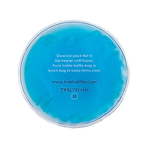 TWELVElittle Stay Cool Ice Pack - Portable, Reusable Gel Ice Packs to Keep Bottles, Food or Snacks Fresh, Reduce Swelling, Soothe Breastfeeding Engorgement - 3 Pack