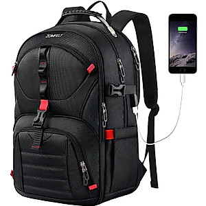 ZOMFELT Extra Large Laptop Backpack, Anti Theft TSA Travel 17.3 inch Laptop Backpack with USB Charging Port, Business College Backpack School Computer Bag for Women & Men