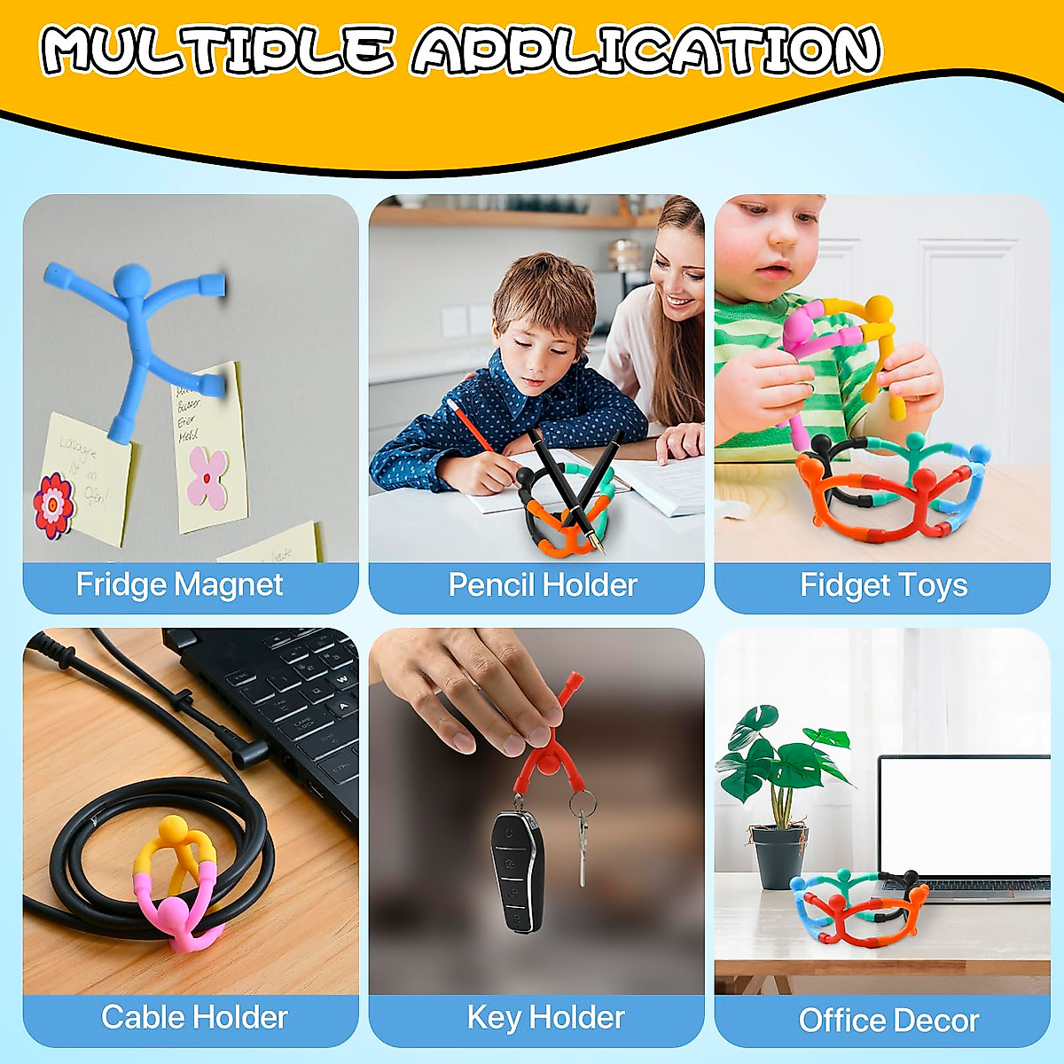 Magnetic Travel Toys for Toddler 5PCS, Easter Basket Stuffers Gift, Airplane Travel Activities Essential Fidget Toys for Kids Adult Fun Magnetic Men People Fridge Magnet for Toddler 1 2 3 4 5 Year Old