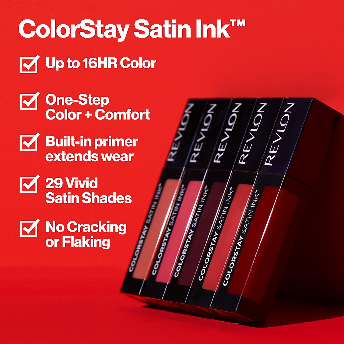 REVLON ColorStay Satin Ink Crown Jewels Liquid Lipstick, Longlasting & Waterproof Lipcolor, Moisturizing Creamy Formula Infused with Black Currant Seed Oil, 033 Queen of Quartz, 0.17 fl oz.