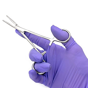 MABIS Kelly Forceps, Medical Forceps, Locking Forceps, Silver, 5.5"