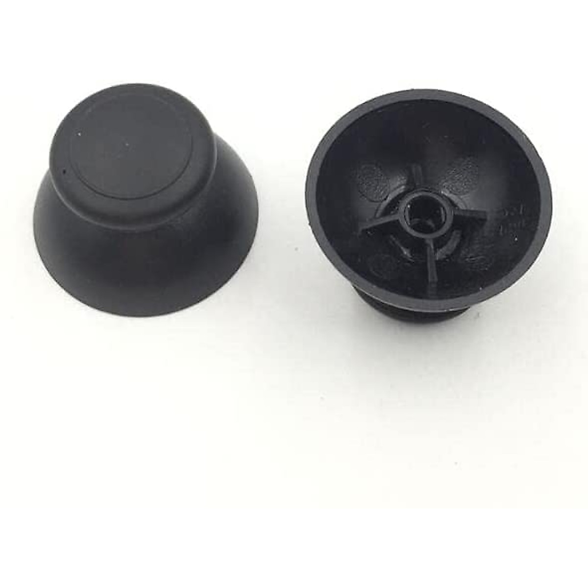 3D Analog Joystick Thumb Stick Grip Cap Mushroom Buttton Cap for Nintend WII U Pro WiiU Pad Gamepad Replacement (Black)