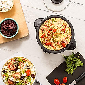 DASH Mini Rice Cooker Steamer with Removable Nonstick Pot, Keep Warm Function & Recipe Guide, Half Quart, for Soups, Stews, Grains & Oatmeal - Aqua