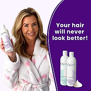 Ongaro Beauty Sulfate-Free Organic Shampoo and Conditioner Set for Women and Men, Hair Care with Aloe Vera - Cruelty-Free, Non-Toxic, Nourishing Solution for All Hair Types - 12 oz