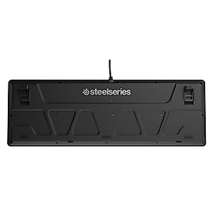 SteelSeries Apex 100 Gaming Keyboard - Tactile & Silent - Blue LED Backlit - Splash Resistant - Media Controls